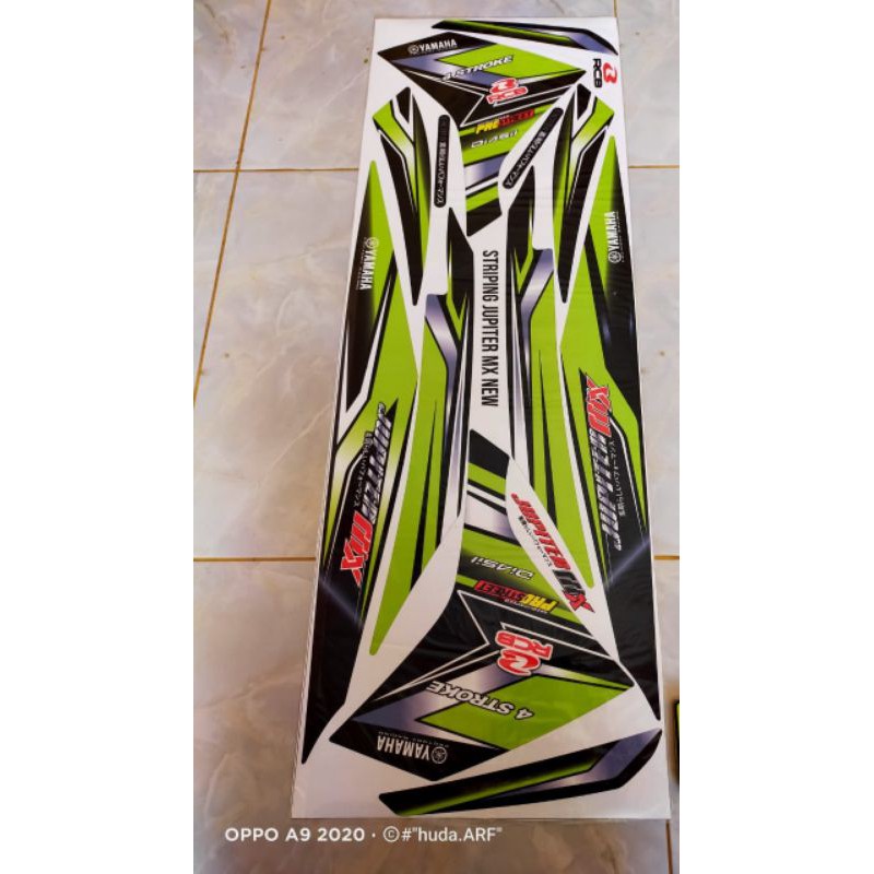 Jual striping sticker lis variasi yamaha new jupiter mx njmx hijau ...