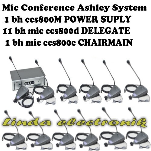 Jual Mic Conference Ashley CCS800M Chairman Dan Delegate 12mic ccs 800m ...