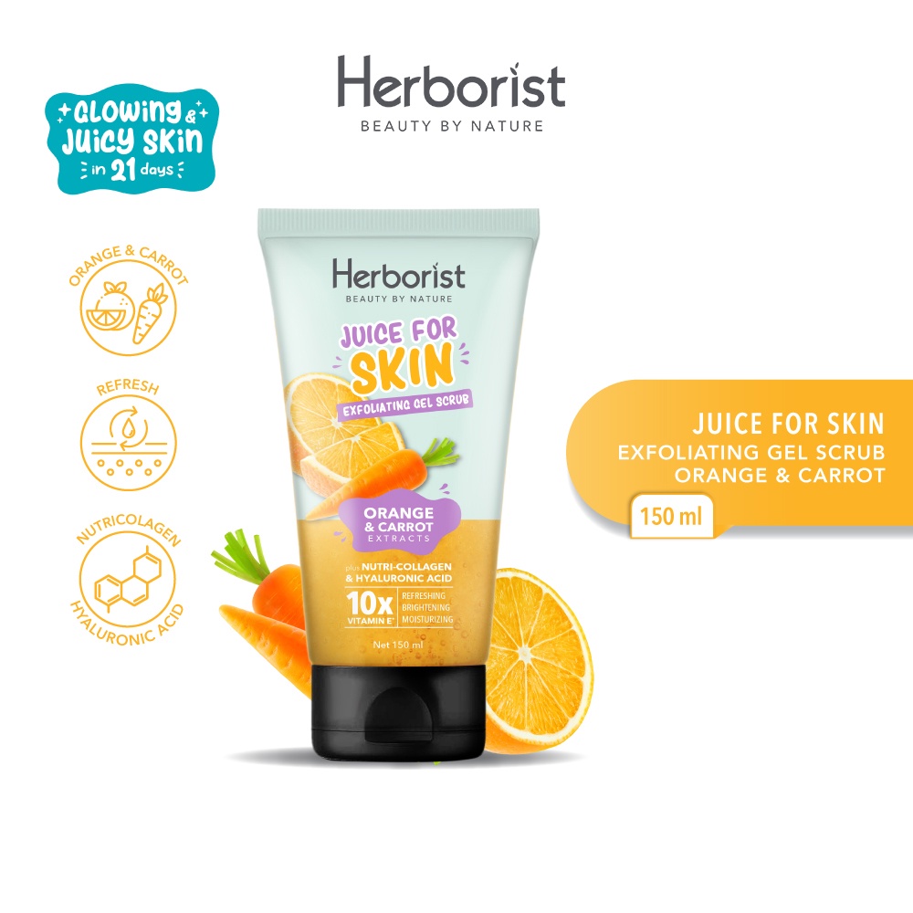 Jual Herborist Juice For Skin Exfoliating Gel Scrub - 150ml | Shopee Indonesia