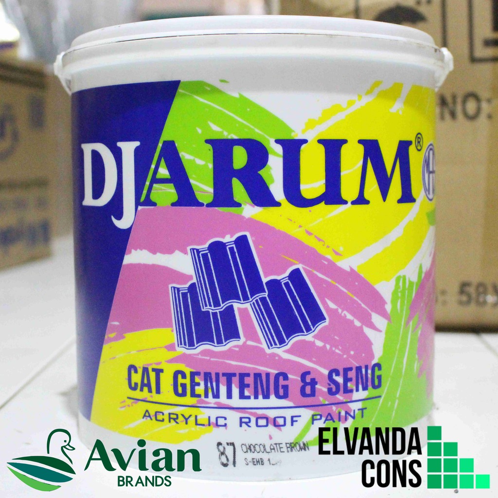 Jual Cat Genteng dan Seng DJARUM Avian (Acrylic Roof Paint)/Cat Paving ...