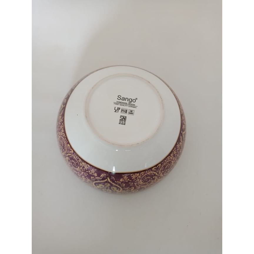 Jual MANGKOK SANGO MOTIF BATIK UNGU DIAMETER 15CM | Shopee Indonesia