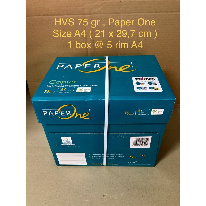 Jual kertas HVS 75 gr A4 , Paper One ( box ) | Shopee Indonesia