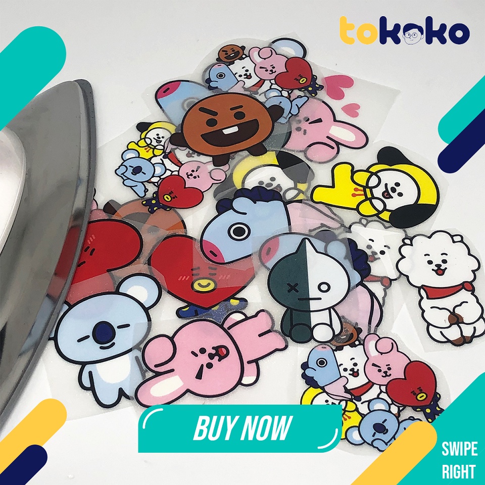 Jual Stiker Sablon Setrika BT21 Kartun BTS Sablon DTF Sablon Gosok ... Jual Stiker Sablon Setrika BT21 Kartun BTS Sablon DTF Sablon Gosok ...
