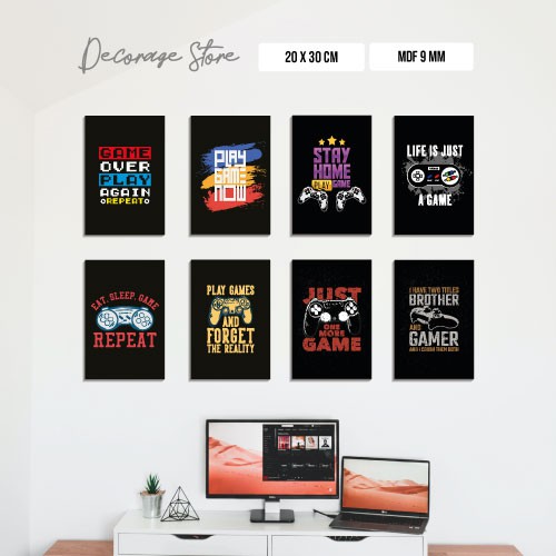 Jual Pictbox Gaming / Pajangan Dinding Gamer Ukuran 20x30CM MDF/Frame ...