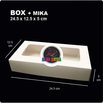 Jual BOX KOTAK KUE BROWNIES COOKIES - PUTIH 24,5X12,5X5cm | Shopee ...