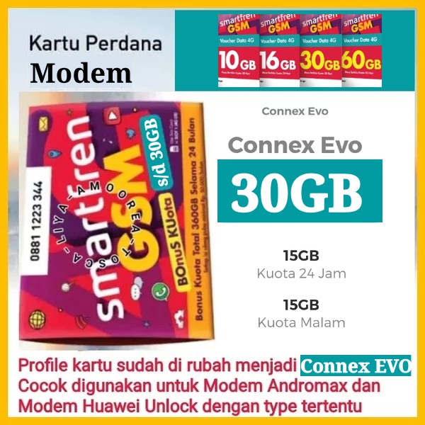 Jual Order Langsung Kartu Smartfren 4G Perdana Khusus Modem Huawei ...