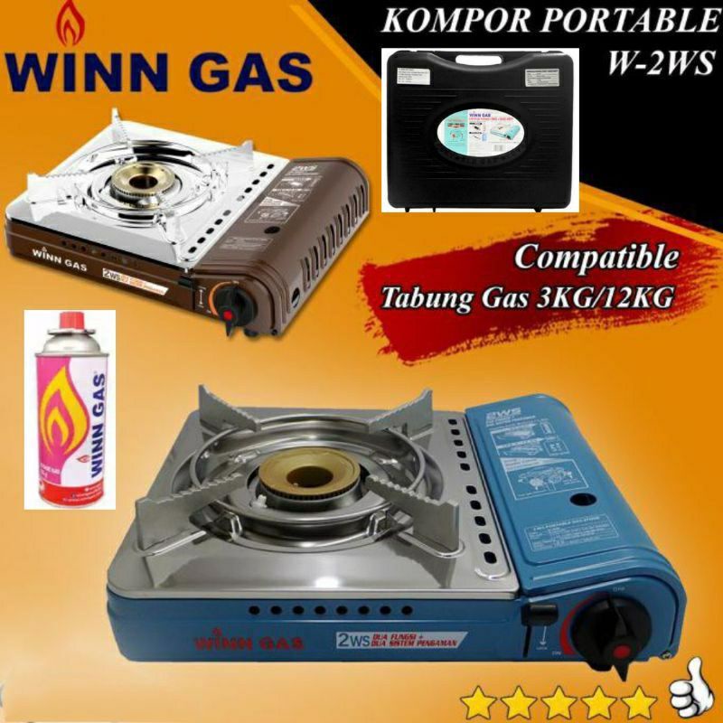Jual Winn Gas W 2WS Kompor Anti Meledak Kompor Gas Portable Dual Gas ...