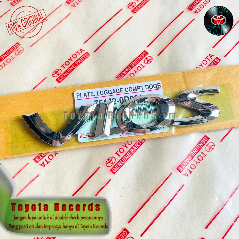 Jual Emblem Logo Toyota VIOS Original Genuine Toyota 75442-0D031 ...