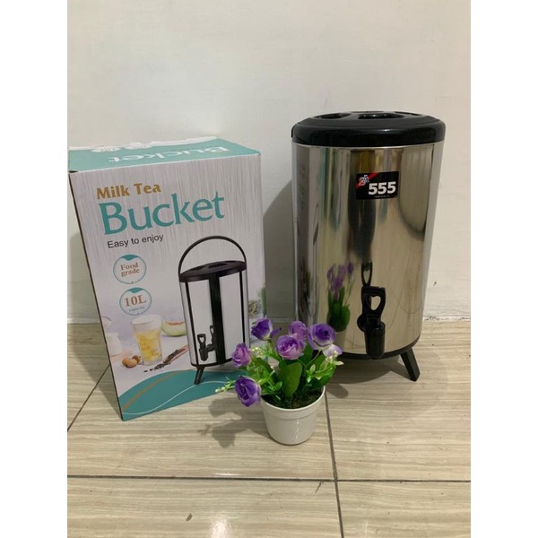 Jual milk tea bucket stainless / water jug / termos stainless / termos ...