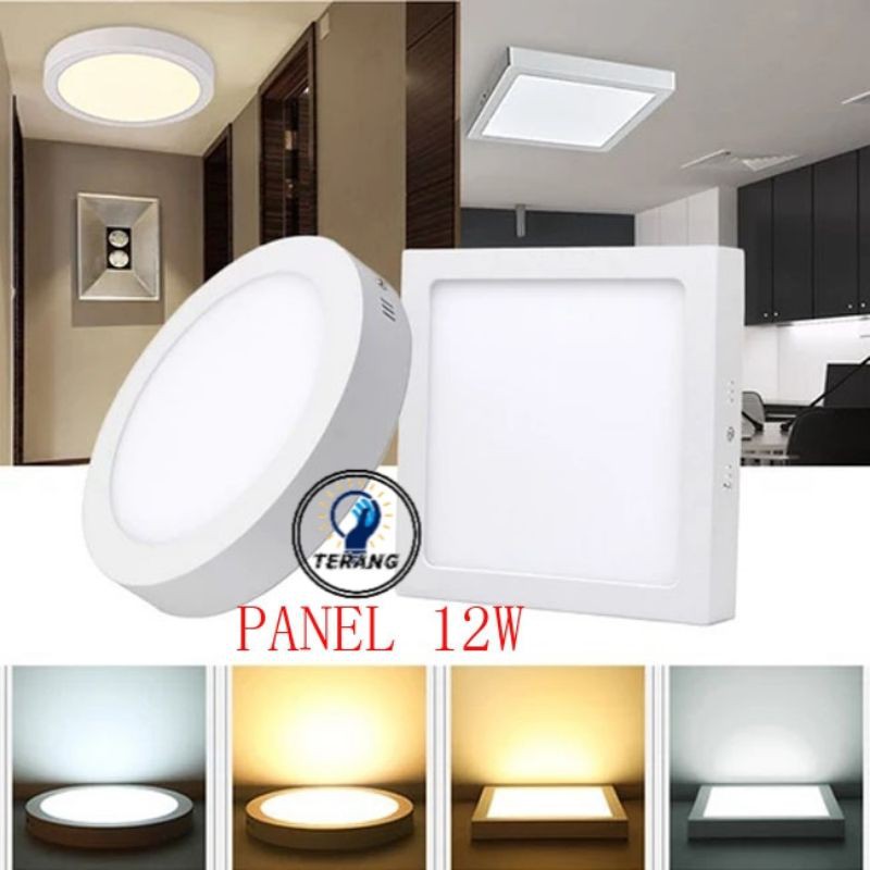 Jual Lampu downlight led panel OB bulat 12watt outbow 12 w round 12 watt | Shopee Indonesia