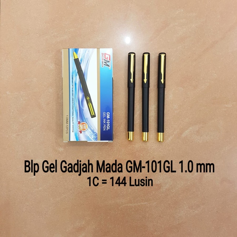Jual Bolpen Gel / Gel Pen Gadjah Mada GM-101GL (1.0mm) (Harga Per Lsn ...