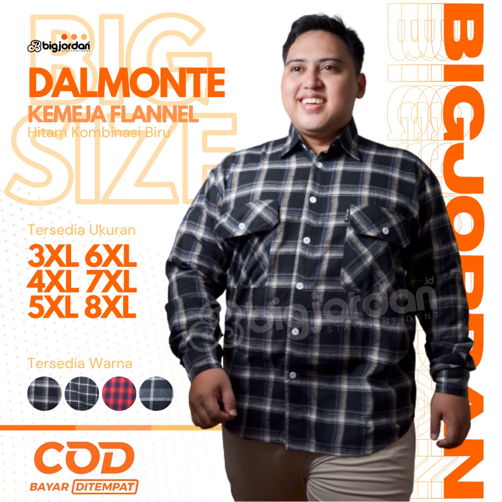 Jual KEMEJA FLANNEL BIRU BIG SIZE XXXXXL XXXXXXL XXXXXXXL XXXXXXXXL ...