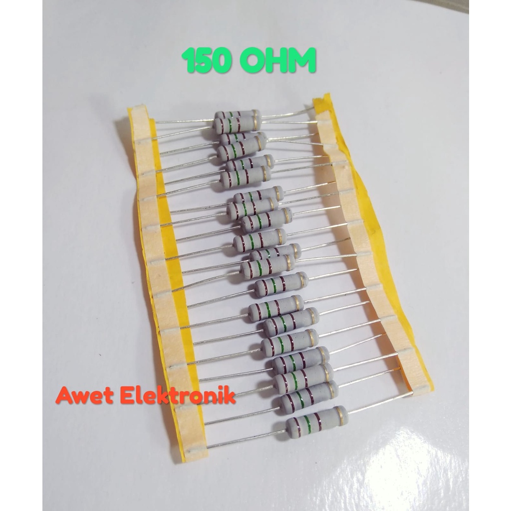 Jual resistor 150 ohm 2 watt resistor 150r resistor 150r 2W | Shopee Indonesia