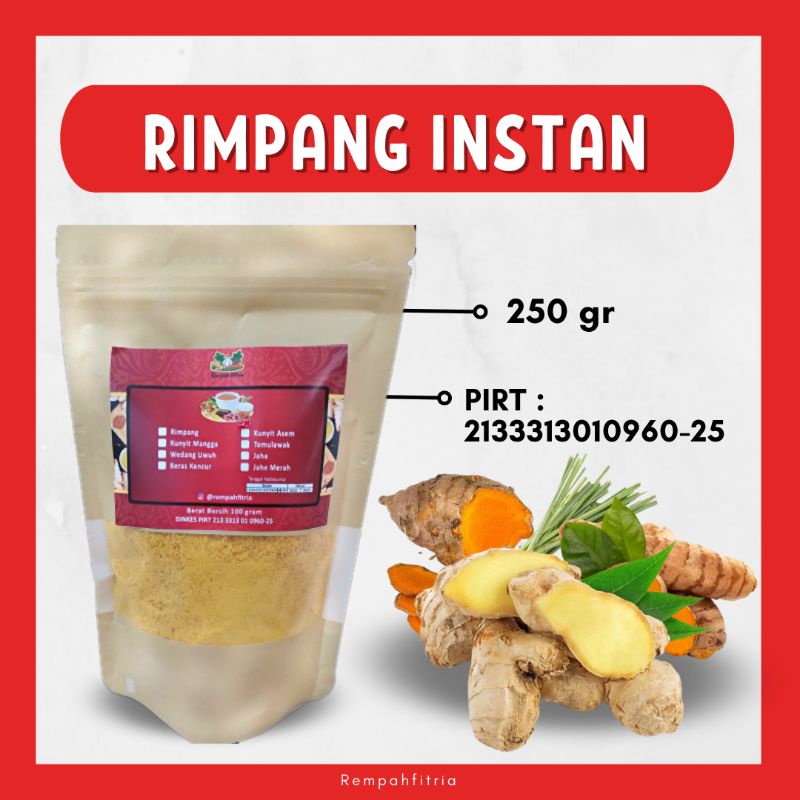 Jual Minuman Jamu Daya Tahan Tubuh Rimpang Instan Rempah Fitria 250 gr ...