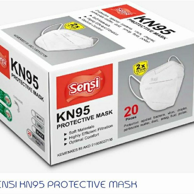 Jual Masker Sensi Kn95 N95 untuk medis bok isi 20 pcs | Shopee Indonesia