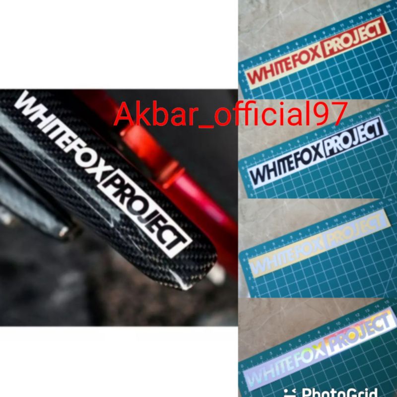 Jual stiker cutting whitefoxproject WFP sticker logo white fox project ...