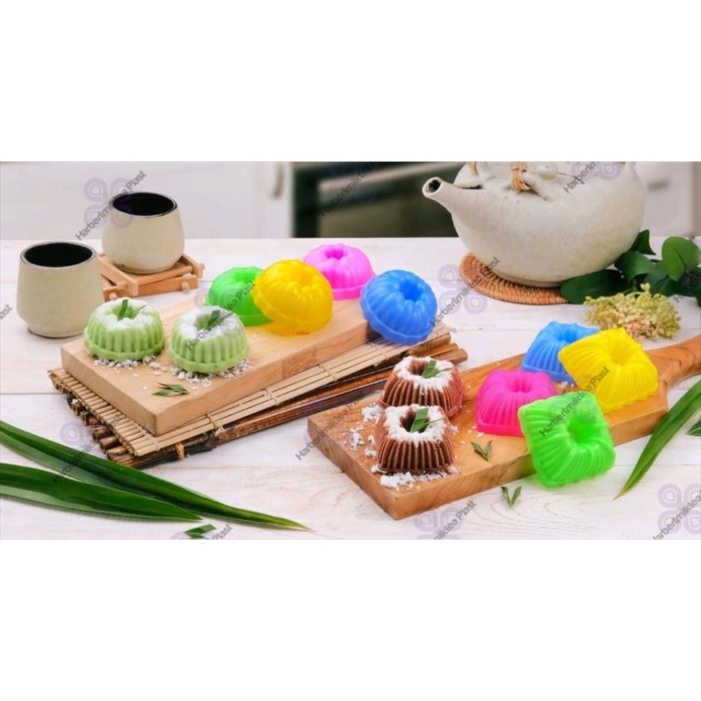 Jual Cetakan kue putu ayu bulat plastik/cetakan kue putu ayu kotak ...
