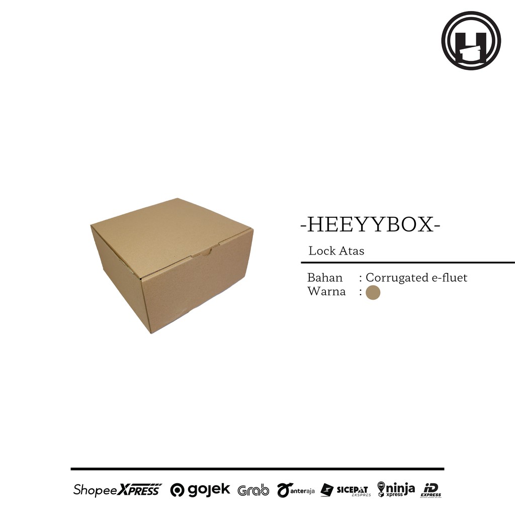 Jual HEEYYBOX | MEDIUM SIZE 1 - Corrugated Box Model Lock Atas + Ribbon ...