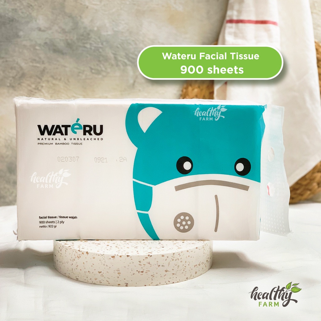 Jual Wateru Premium Bamboo Facial Tissue / Tisu Wajah Bambu (2ply 900 ...