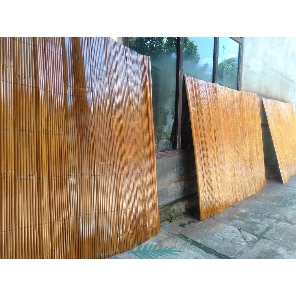 Jual Tirai Bambu / kerai /krey bambu / bamboo cortain vernis 1 x 2meter ...