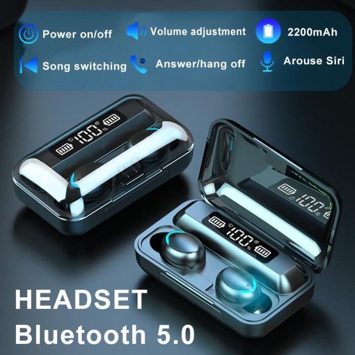 Jual JBL TWS-F9 Bluetooth 5.0 Earphone Wireless HiFi 8D Digital LED ...