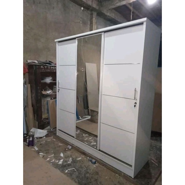 Jual Lemari Pakaian Sliding Pintu 3 Minimalis . Free Ongkir & Free ...