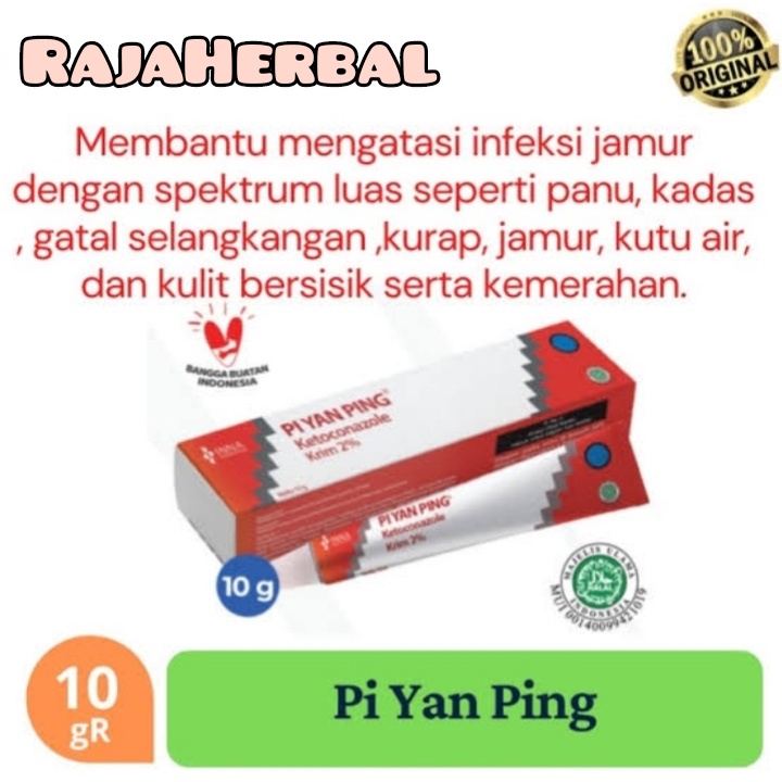 Jual Salep Pi Yan Ping Salep Ketoconazole Krim Gatal Alergi Jamur Eksim Panu Kutu Air 10 Gram ...