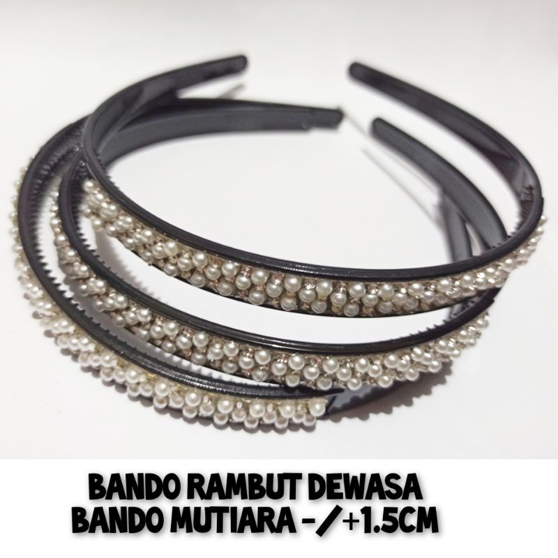 Jual Bando Rambut Hitam Bergelombang Pria Wanita Unisex / Bando Hitam ...