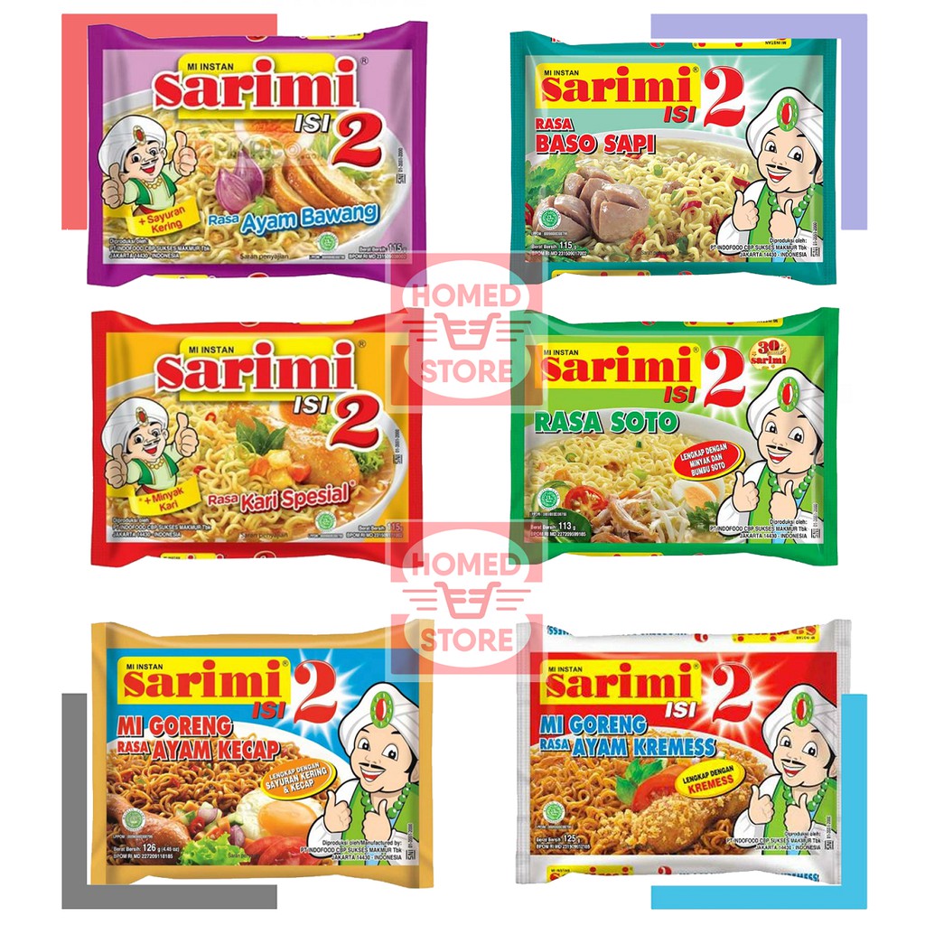 Jual Sarimi Isi 2 Semua Variant Rasa ECER 1 BUNGKUS TERMURAH | Shopee ...