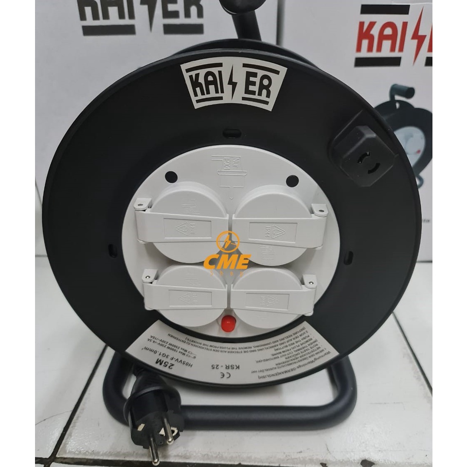 Jual Kabel Roll KAISER 25 Meter 4 Stop Kontak // Cabel Roll KAISER 25M ...