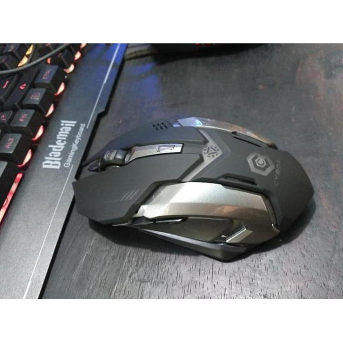 Jual Mouse Gaming Wireless Rechargeable Cyborg C1 Warknights | Shopee ...