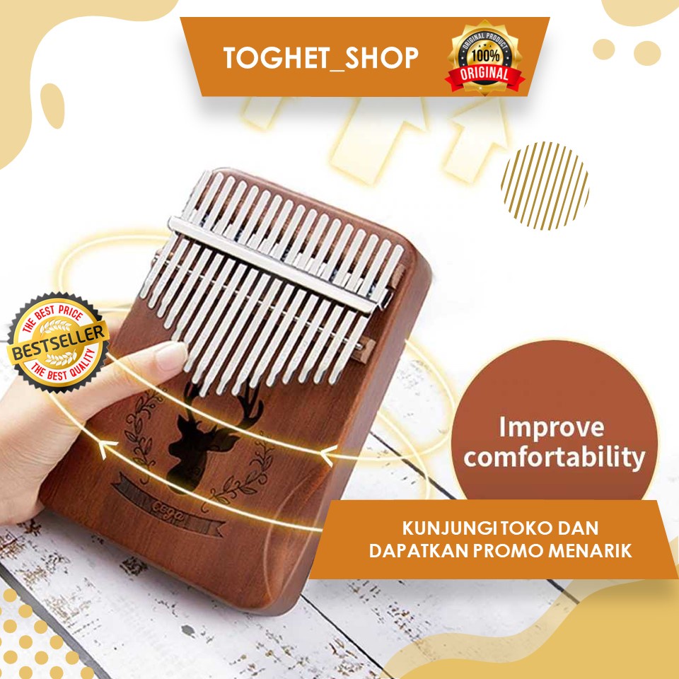 Jual Alat Musik Kalimba Thumb Piano Mainan Musik Piano Dengan Jempol 17 ...