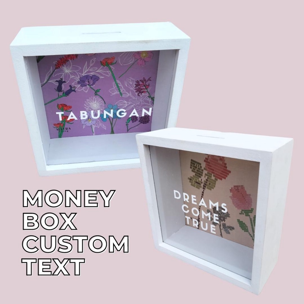Jual CUSTOM TEXT MONEY BOX - CELENGAN CUSTOM TULISAN - ALLURALIVING ...