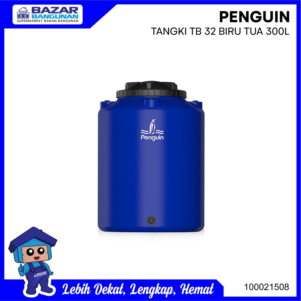 Jual Penguin - Tangki Tandon Toren Air Water Tank Tb 32 Tb32 300 L Biru Tua | Shopee Indonesia