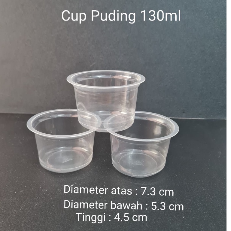 Jual GELAS PLASTIK ES KRIM AGAR PUDING BENING 130 ML @50PCS | Shopee Indonesia