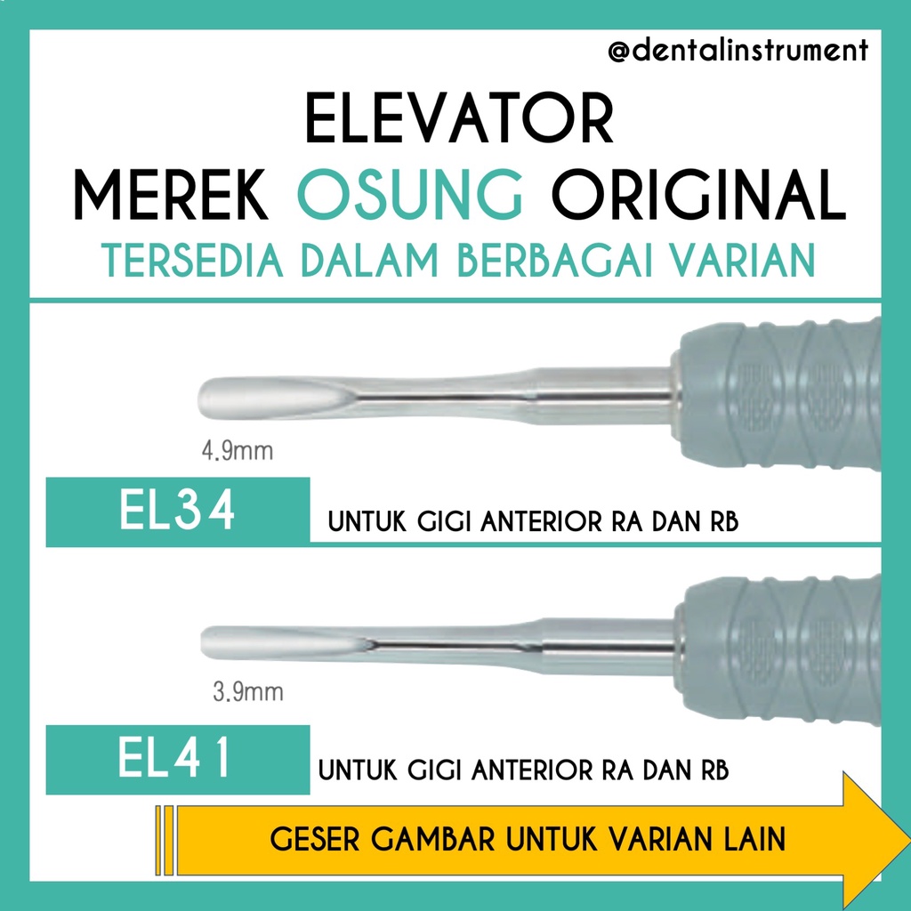 Jual Dental Root Elevator / Dental Bein Elevator Ekstraksi Gigi Merek Osung Original | Shopee ...
