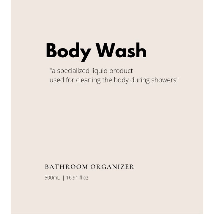 Jual Stiker Botol Pump/Spray Amber Minimalist | Shopee Indonesia