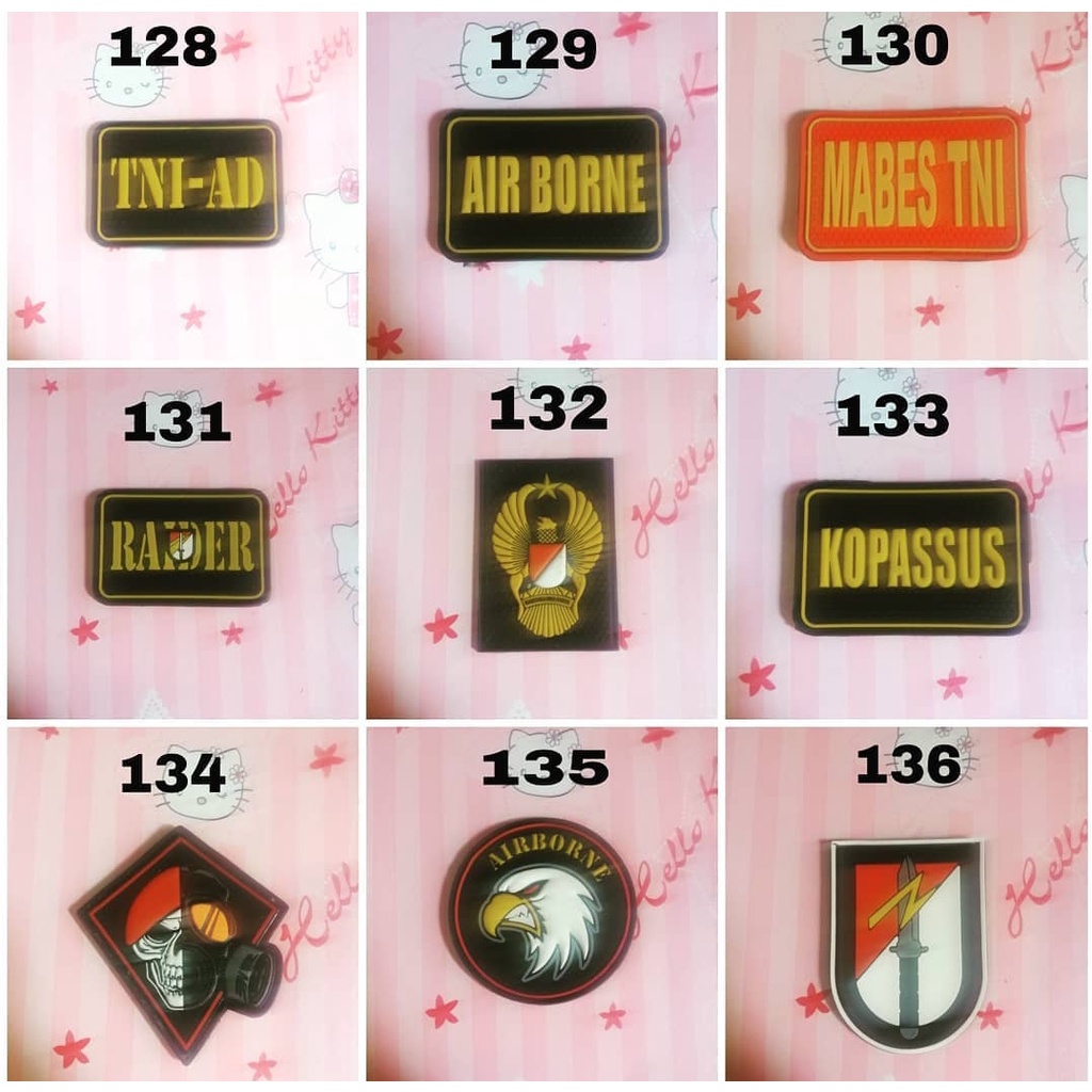 Jual PATCH RUBBER EMBLEM KARET / TNI AD / MABES TNI / KOPASUS / RAIDER ...