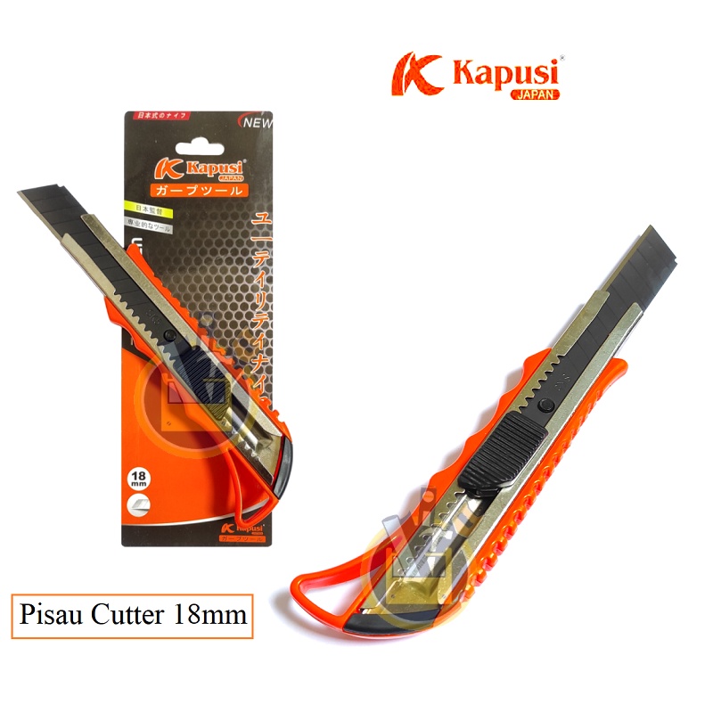 Jual KAPUSI K-8746 Pisau Cutter Besar Katter Besar Pisau Cutter 18 mm ...