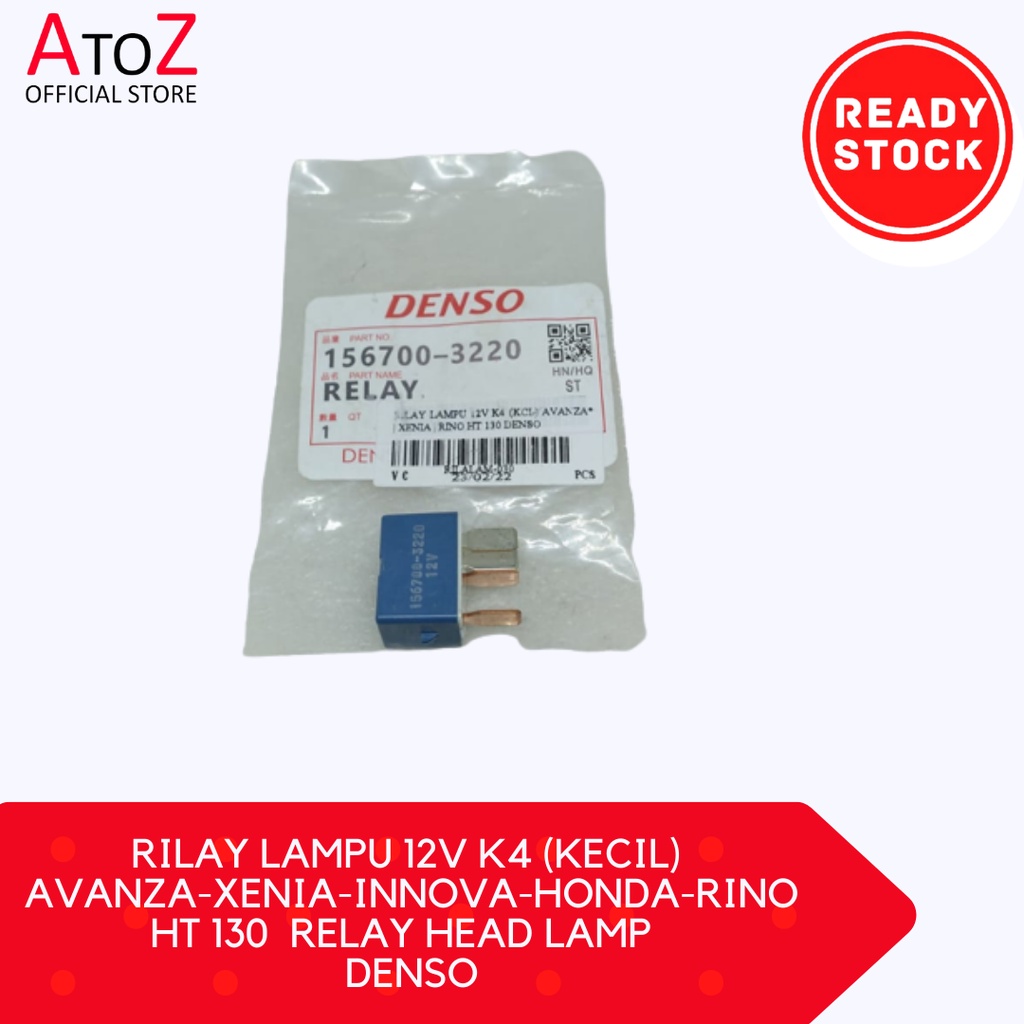 Jual RILAY LAMPU 12V K4 (KECIL) AVANZA-XENIA-INNOVA-HONDA-RINO HT 130 ...
