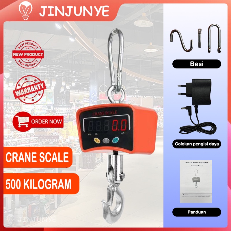 Jual Timbangan Gantung Digital DLE 500Kg Crane Scale 500kg Elektronik LED Orange LCD Smart ...