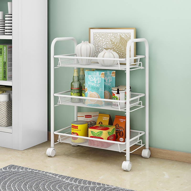 Jual Rak Troli Roda Tray Wheel Rack Besi 3 Susun Tempat Penyimpanan ...