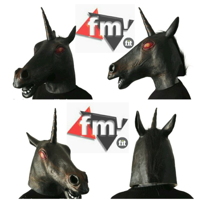 Jual airsoft-balaclava-topeng- topeng dark unicorn bahan latex kuda ...