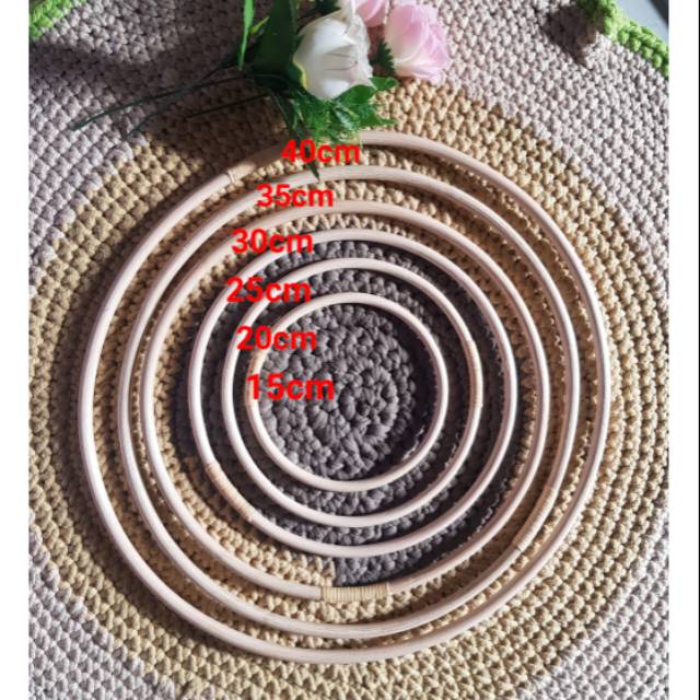Jual Ring rotan bulat (core)|| ring kerajinan macrame D.12cm-50cm ...