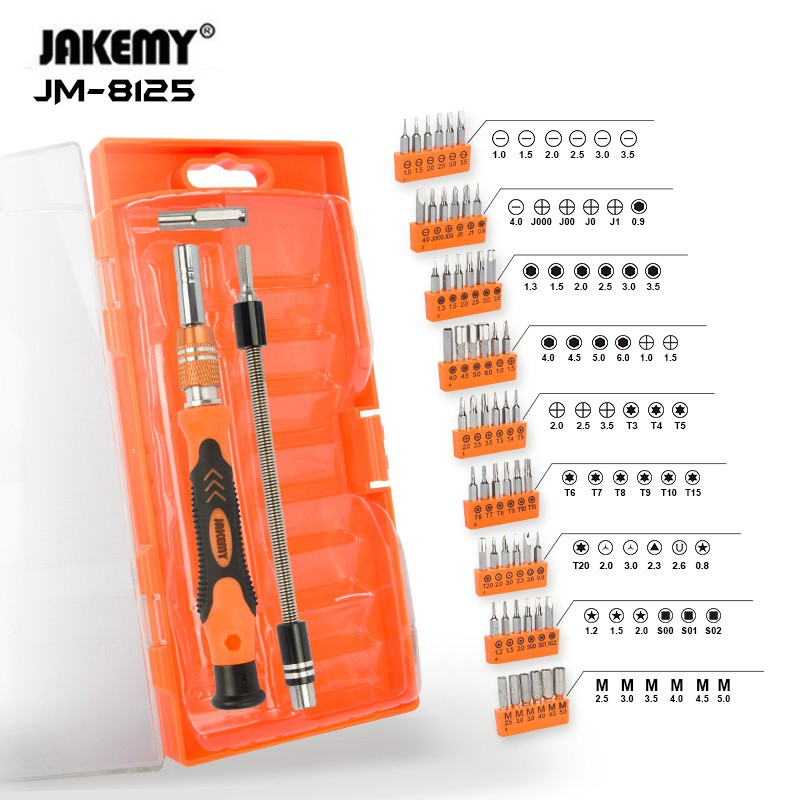 Jual Jakemy Obeng Set JM-8125 58 in1 HP T3 T5 T6 Pentalobe P2 P5 ...