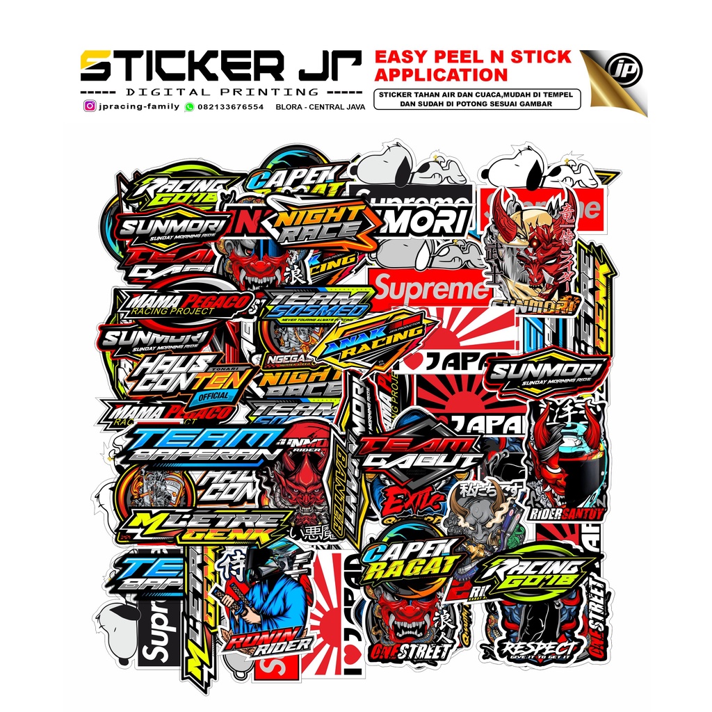 Jual [ SJP ] STICKER PACK SUNMORI NEW, STICKER AESTHETIC LOGO BRAND ...