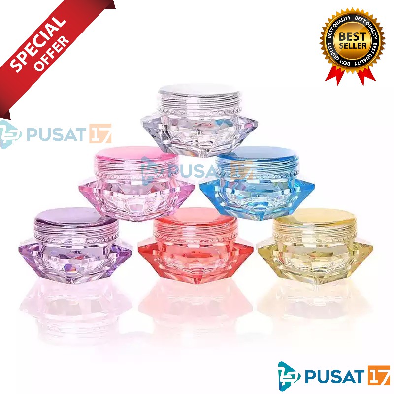 Jual POT JAR CREAM DIAMOND KRYSTAL PREMIUM 5GRAM / POT TEMPAT CREAM ...