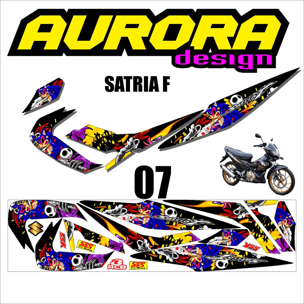 Jual Sticker Striping Lis Variasi Satria F/Fu 150 Barong Lama Old 2008 ...