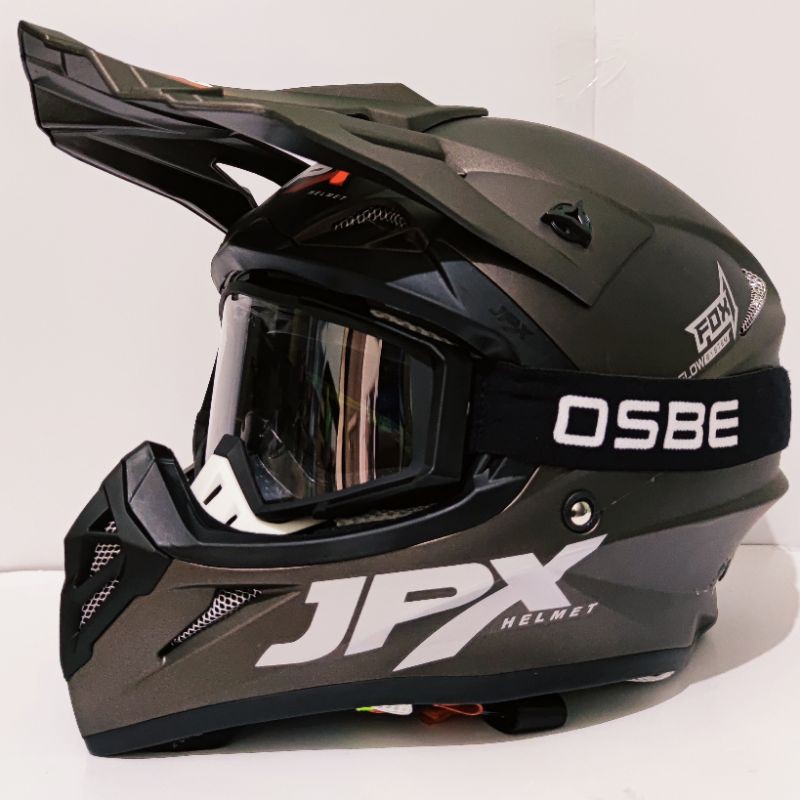 Jual Helm Cross JPX Fox1 Solid Gun Metal Doff | Shopee Indonesia