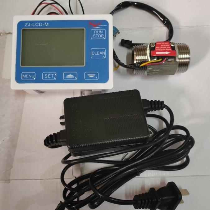 Jual Digital Flow Meter Control+Water Sensor Stainless Steel 1/2 Inch ...